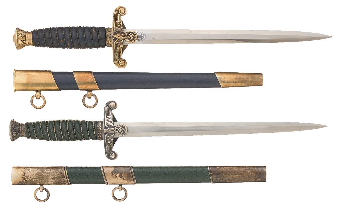 Two Postwar Nazi Customs Official Daggers with Sheath | Rock Island Auction