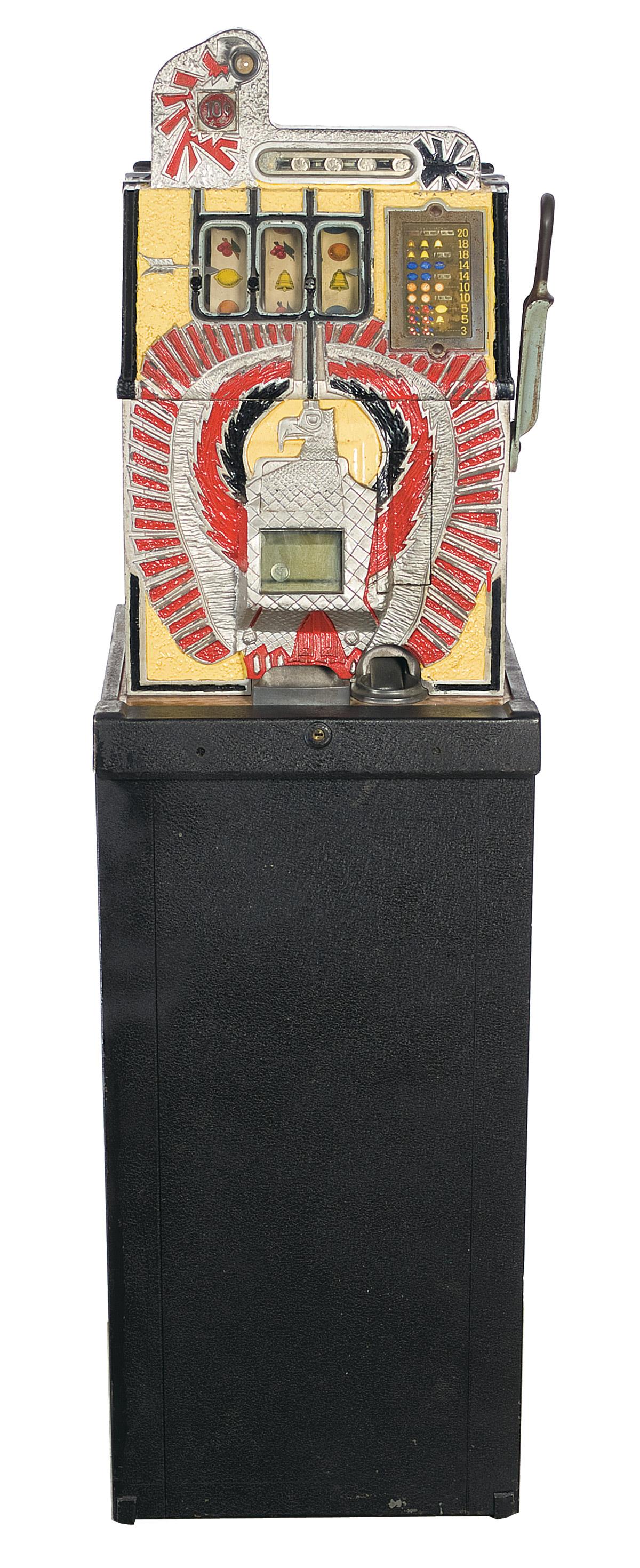Mills War Eagle 10 Cent Slot Machine with Floor Stand | Rock Island Auction