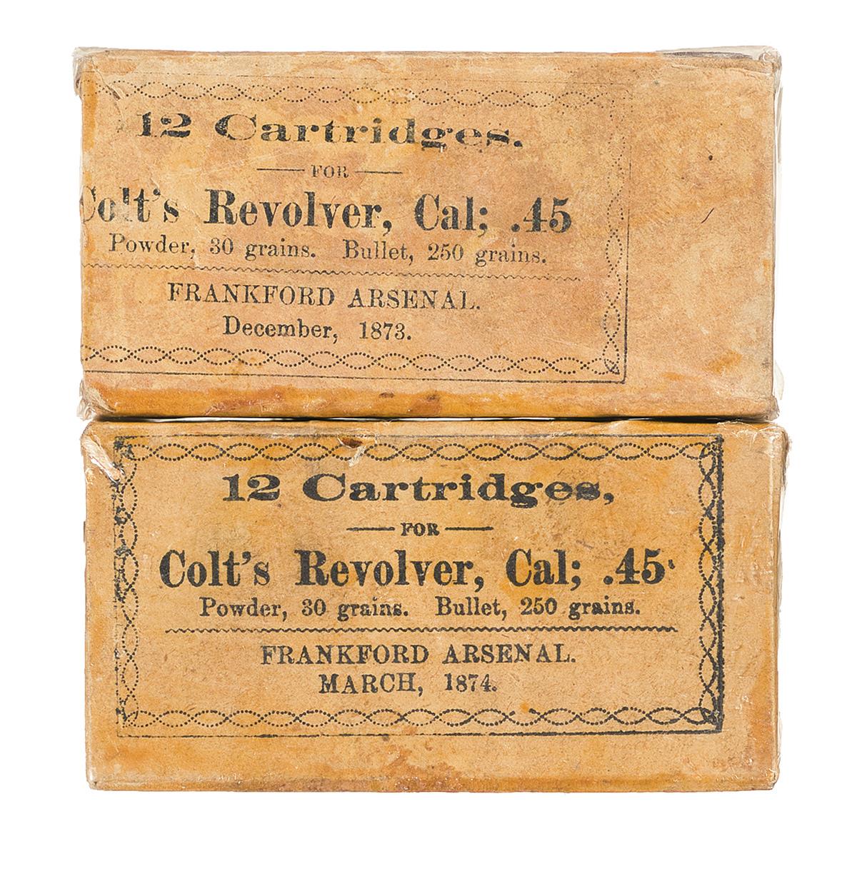 Two Sealed Boxes of Frankford Arsenal 45 Caliber Colt Revolver A | Rock ...