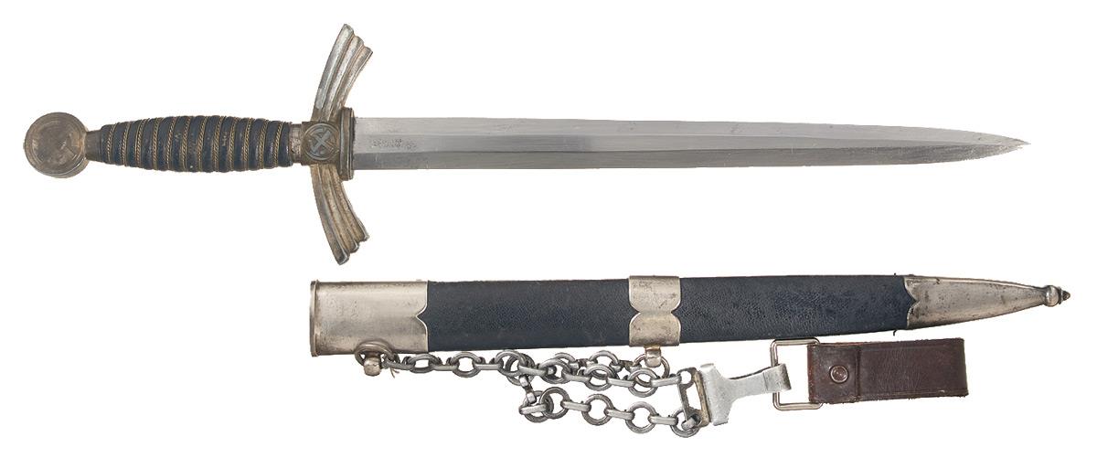 Nazi First Pattern Luftwaffe Dagger with Sheath | Rock Island Auction