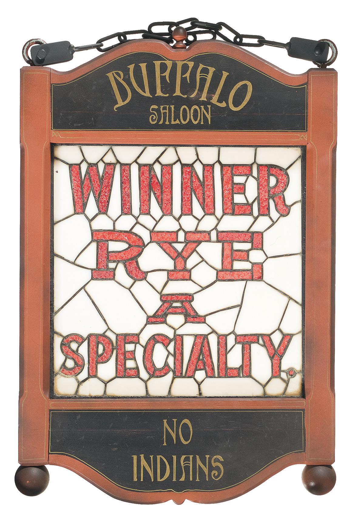 Stained Glass Saloon Sign | Rock Island Auction