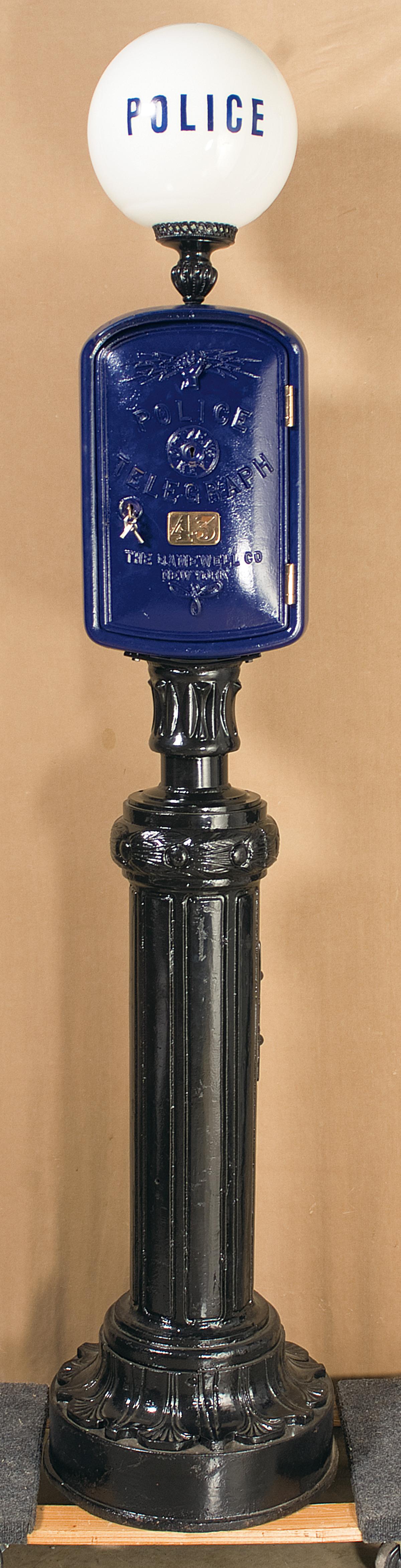 American Police Telegraph Box with Pole and Glass Topper | Rock Island ...