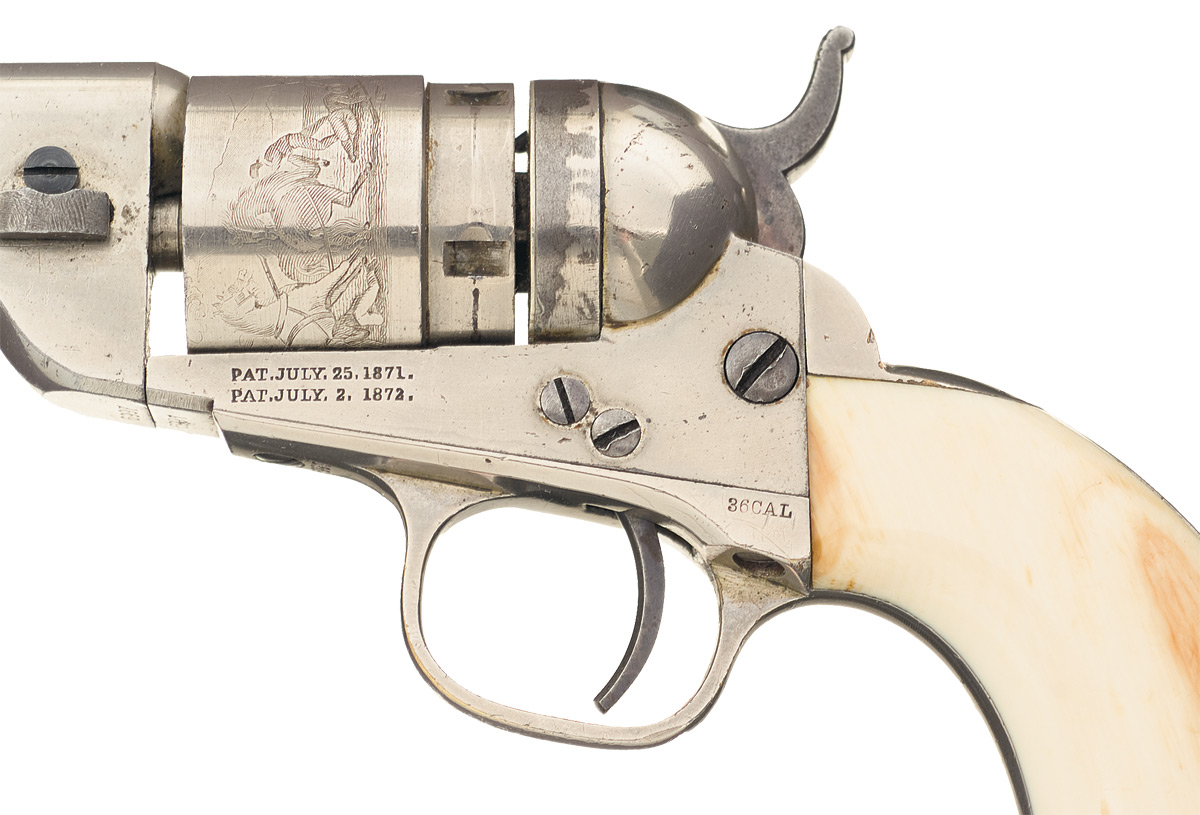 Excellent Colt Pocket Navy Conversion Revolver with Ivory Grips | Rock ...