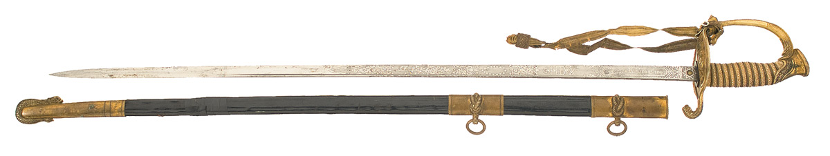 U.S. Navy Saber with Blade Inscription | Rock Island Auction