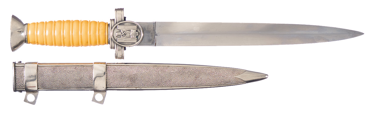Scarce Nazi Red Cross Officer's Dagger with Sheath | Rock Island Auction