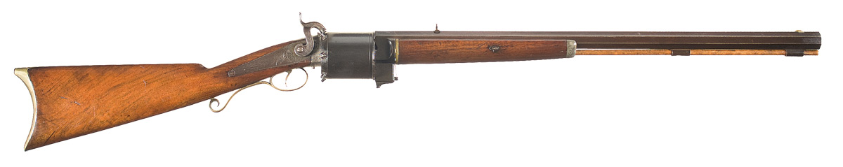 William Billinghurst Percussion Revolving Rifle | Rock Island Auction