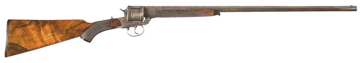 Engraved Double Action Revolving Rifle | Rock Island Auction