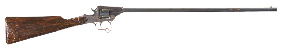 Unmarked Double Action Revolving Rifle | Rock Island Auction