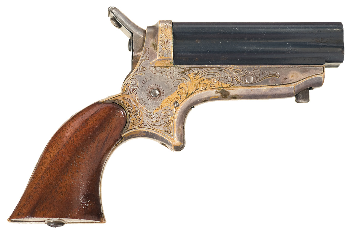 Rare Factory Engraved Sharps Model 1C Pepperbox Pistol | Rock Island ...