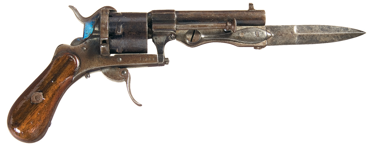Unique Liege Double Action Pinfire Dagger Revolver | Rock Island Auction