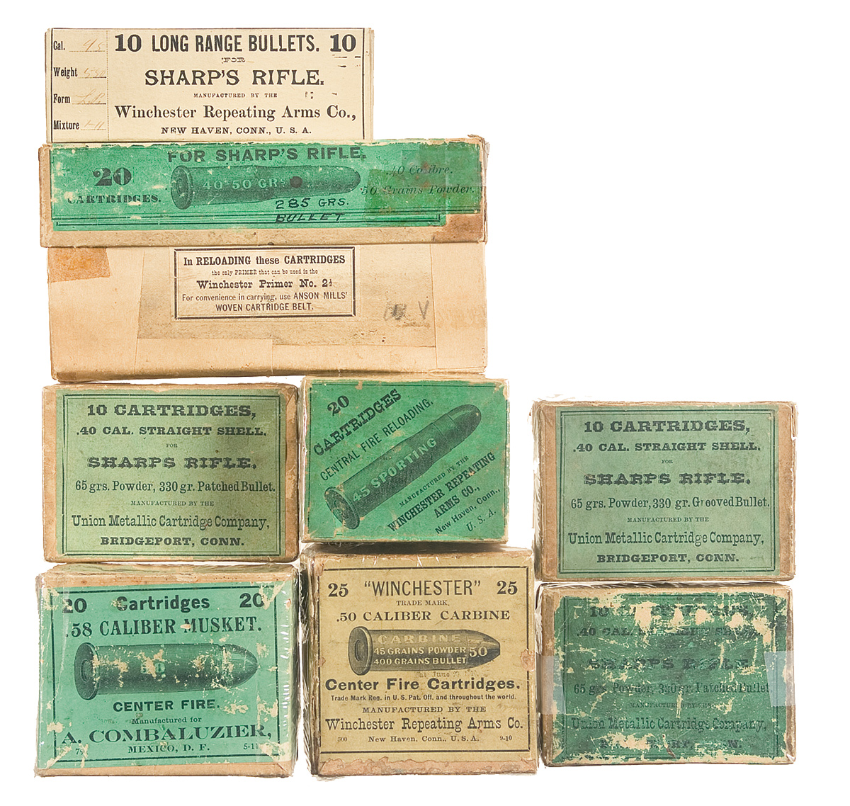 Seven Empty Boxes of Cartridges and One Sealed Box of Cartridges | Rock ...