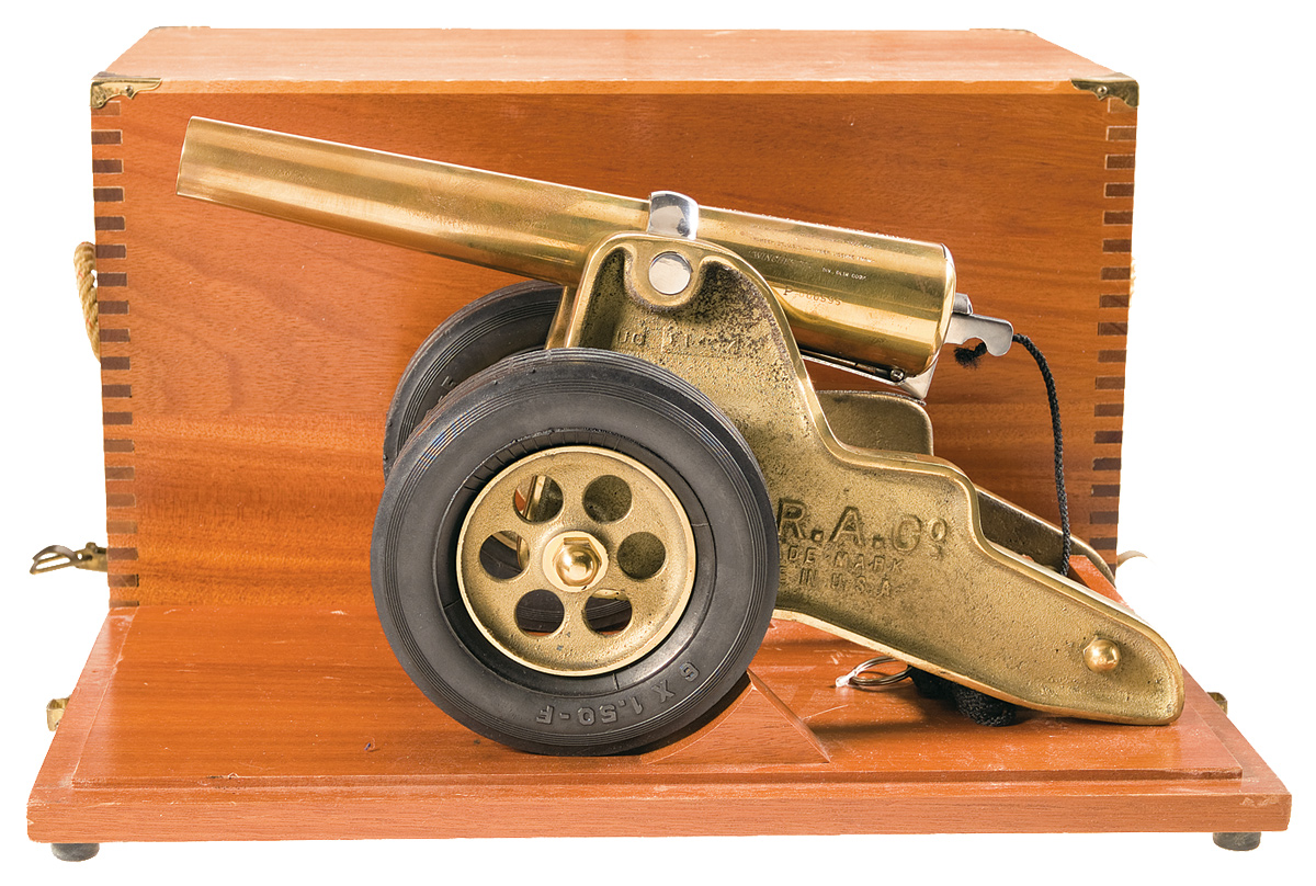 Cased Presentation Brass Winchester Signal Cannon | Rock Island Auction