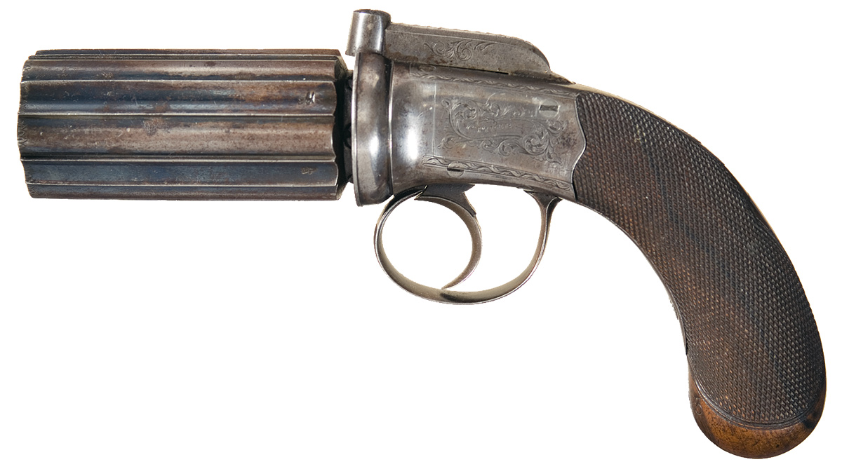 C. Piper Pepperbox Percussion Pistol | Rock Island Auction