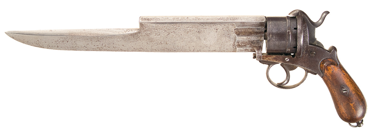 Dumonthier Pinfire Revolver/Knife Revolver 11 mm pinfire/20 gaug | Rock ...