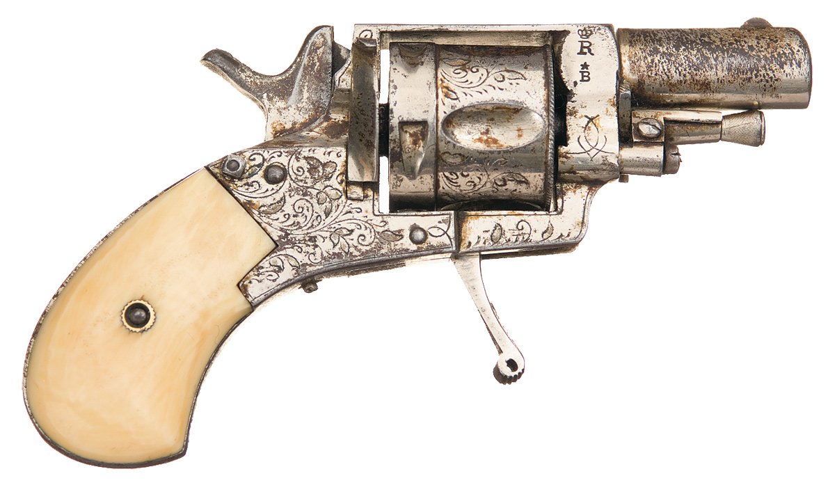 Engraved Belgian Revolver with Ivory Grips | Rock Island Auction