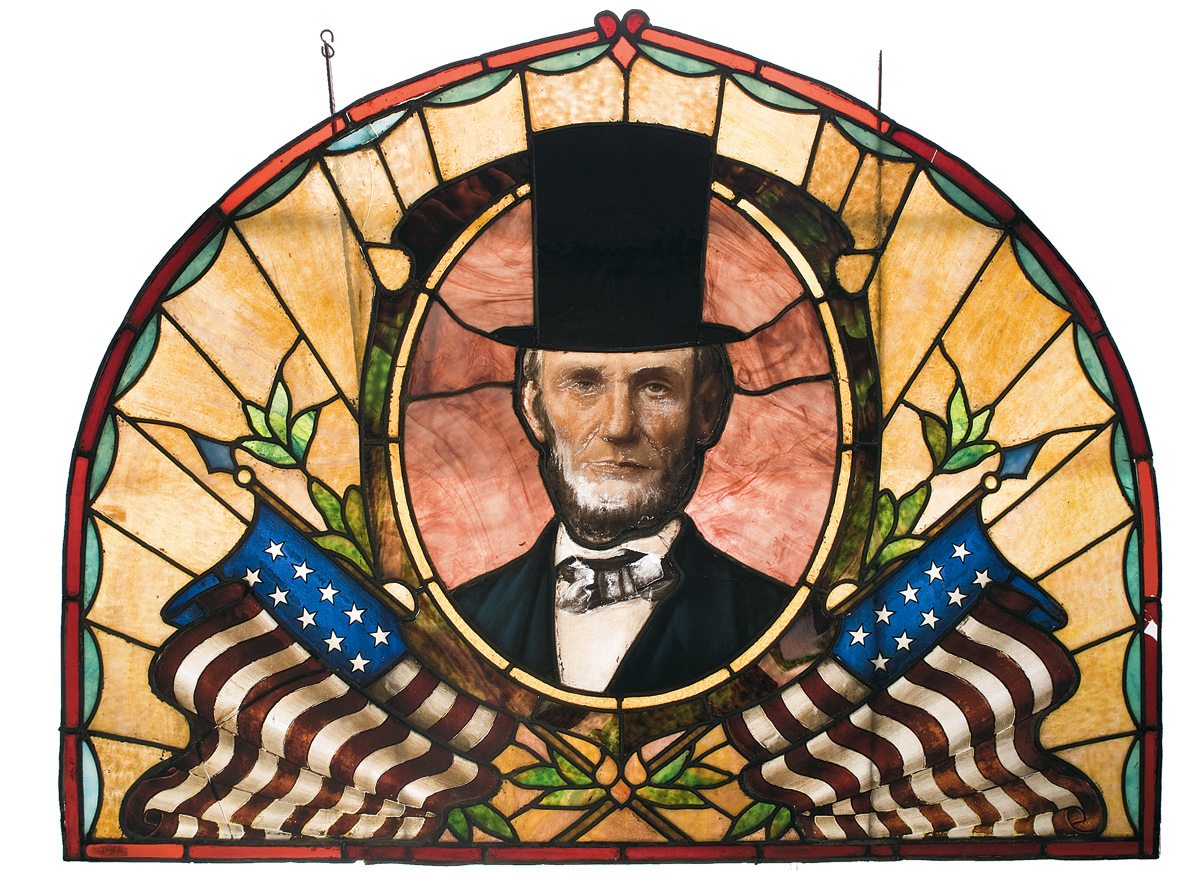 Magnificent President Abraham Lincoln Stained Glass Window | Rock ...