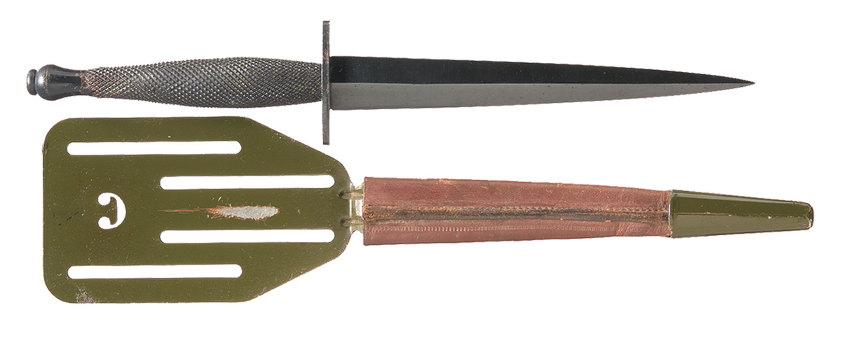Rare WWII O.S.S. Stiletto Knife with 'Pancake Flipper' Sheath | Rock ...