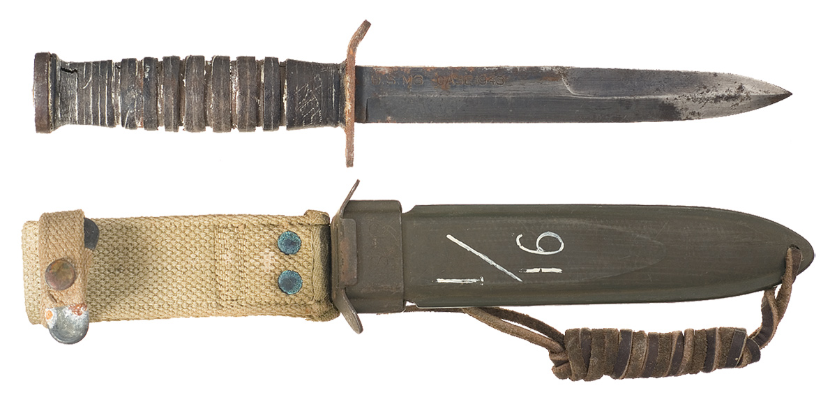 Two U.S. Blade Marked Case M3 Trench Knives with Original Sheath | Rock ...