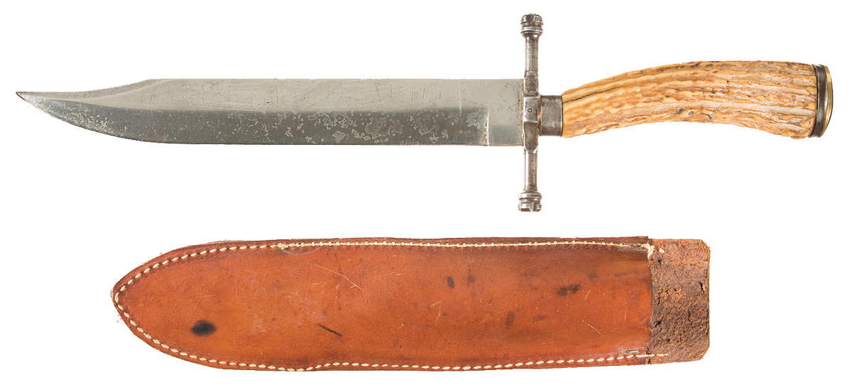 Two Stag Handle Knives With Sheaths Rock Island Auction