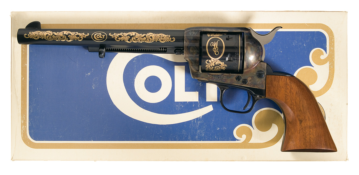 Engraved Colt Commemorative Single Action Army Revolver with Box | Rock ...