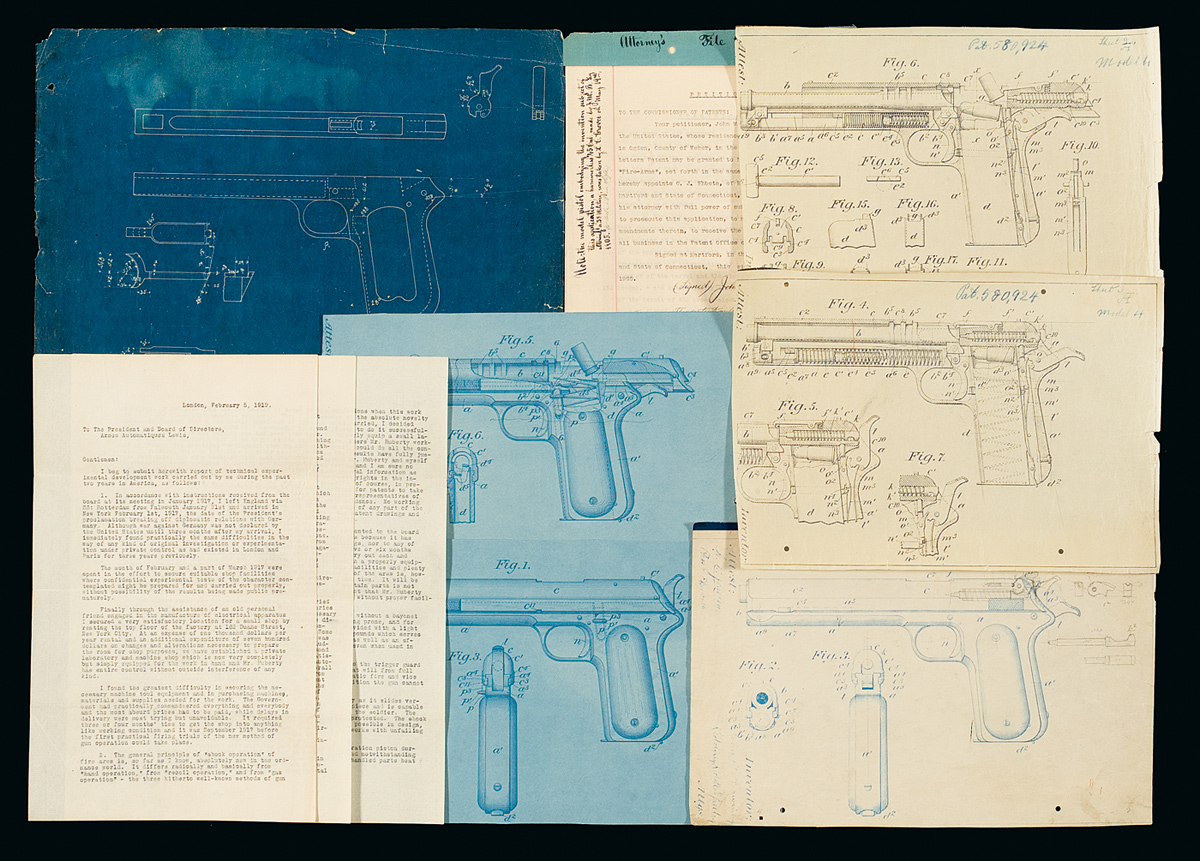Original Patent Drawings and Petition for Colt Model 1900 | Rock Island ...