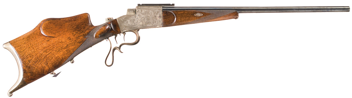 Engraved Schuetzen Rifle with Extra Barrel | Rock Island Auction
