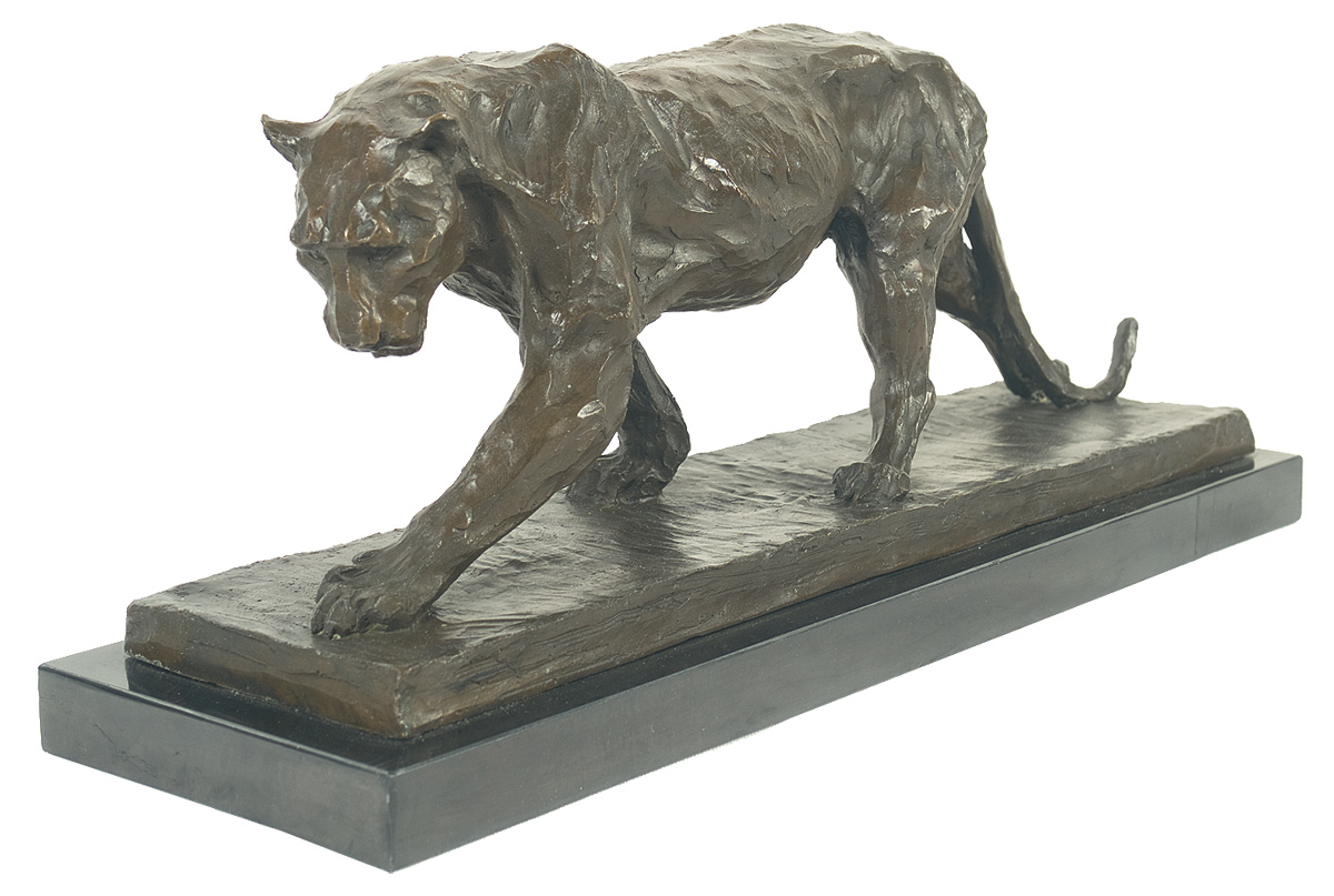 Bronze Sculpture of Large Cat | Rock Island Auction