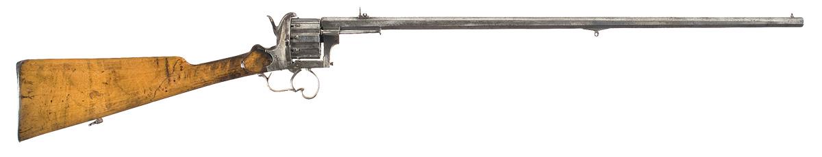 Liege Pinfire Revolving Rifle | Rock Island Auction