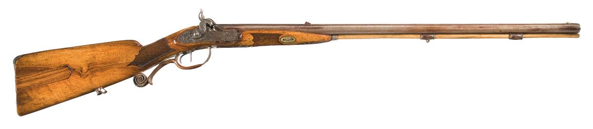 F. Baader Marked Double Barrel Percussion Jaeger Rifle | Rock Island ...