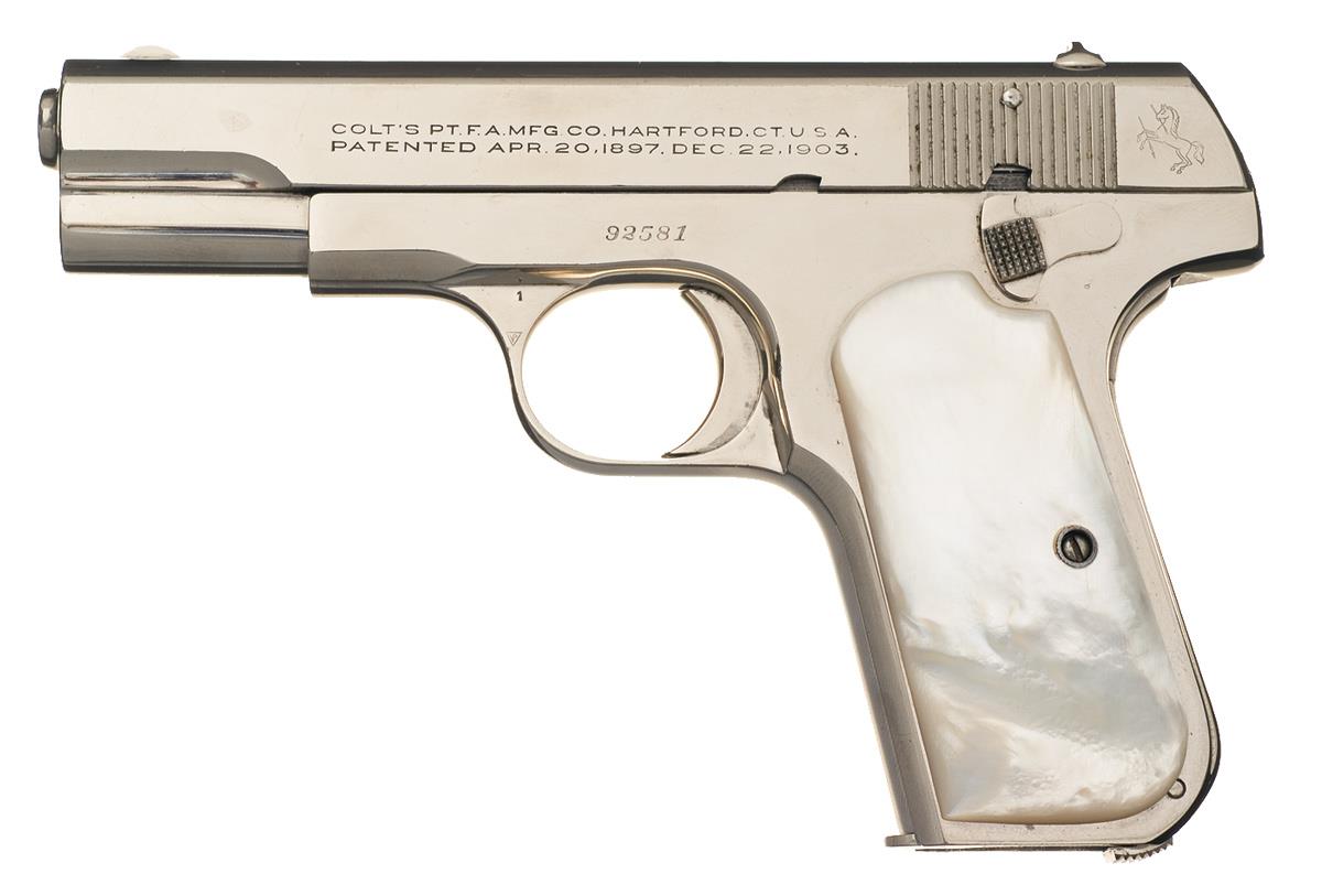 Colt Model 1908 Semi-Automatic Pistol with Pearl Grips | Rock Island ...