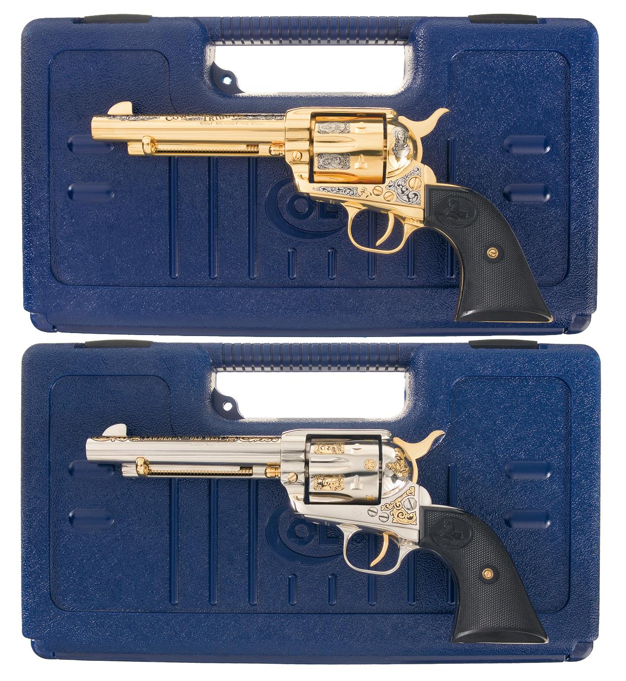 Two Cased Commemorative Colt Cowboy Model Single Action Revolver | Rock ...