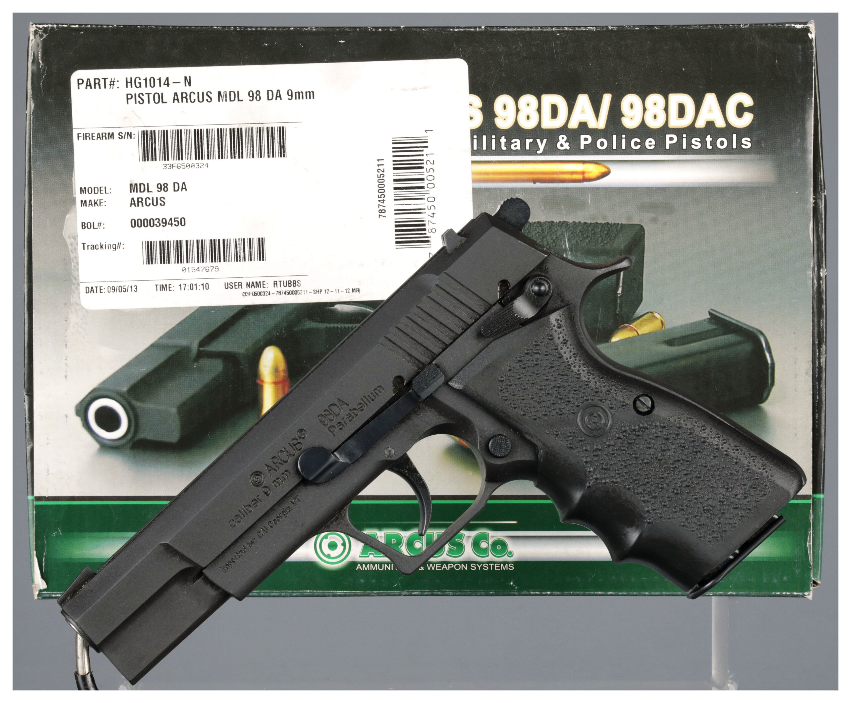 ARCUS Model 98DA Semi-Automatic Pistol with Box | Rock Island Auction