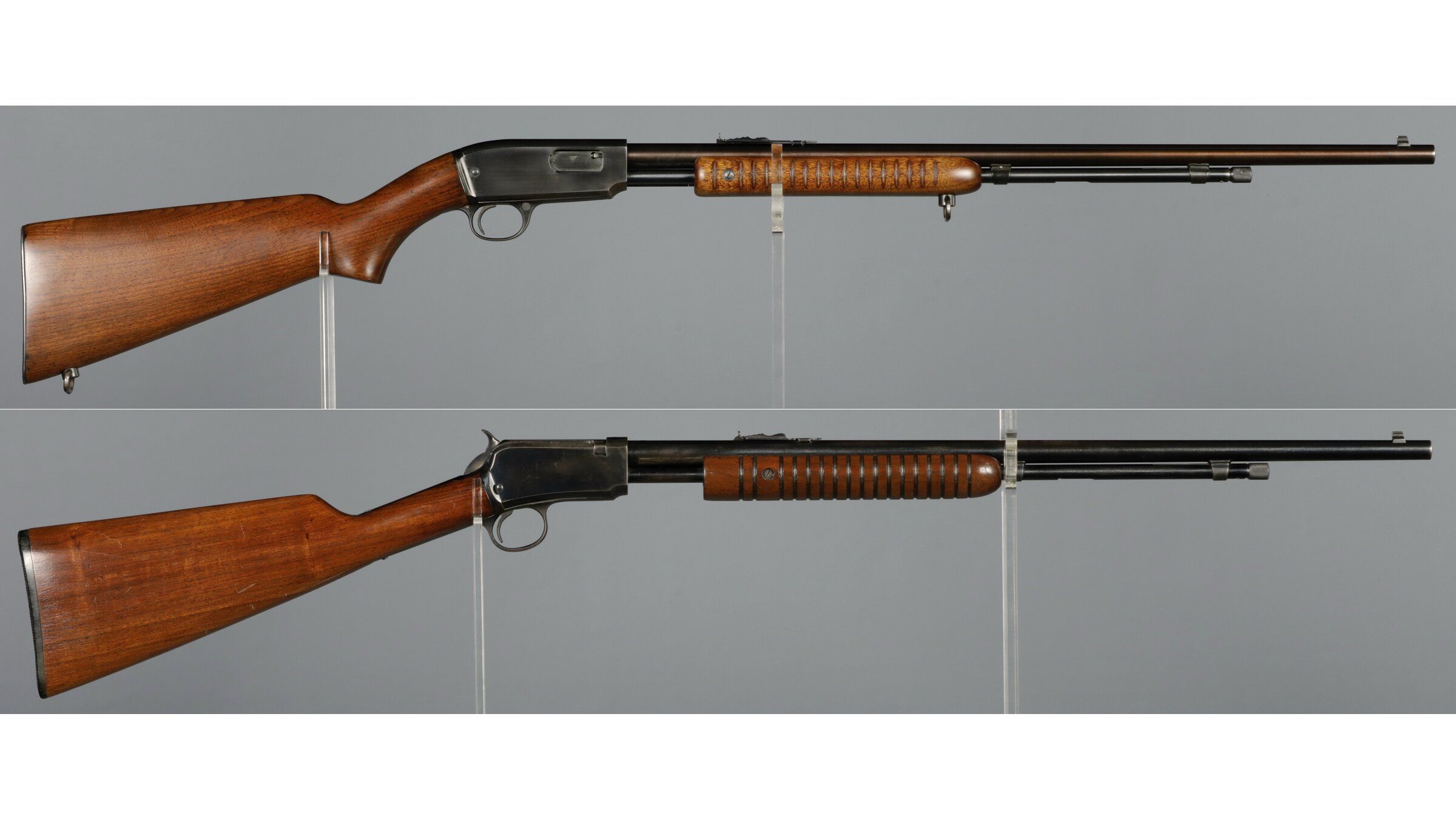 Two Winchester Slide Action Rifles | Rock Island Auction