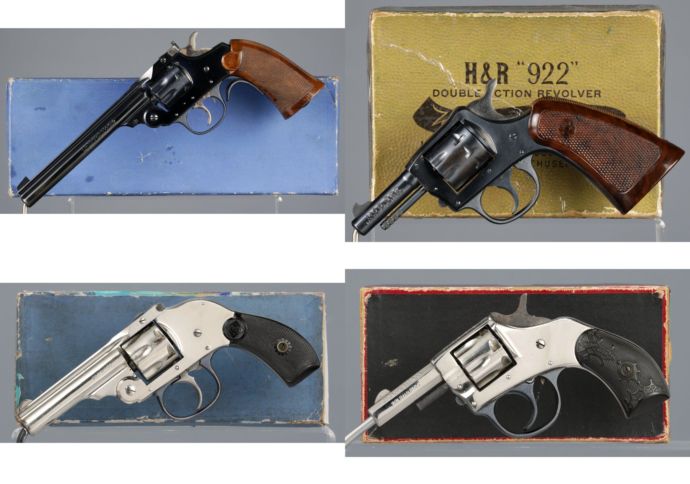 Four American Revolvers with Boxes | Rock Island Auction