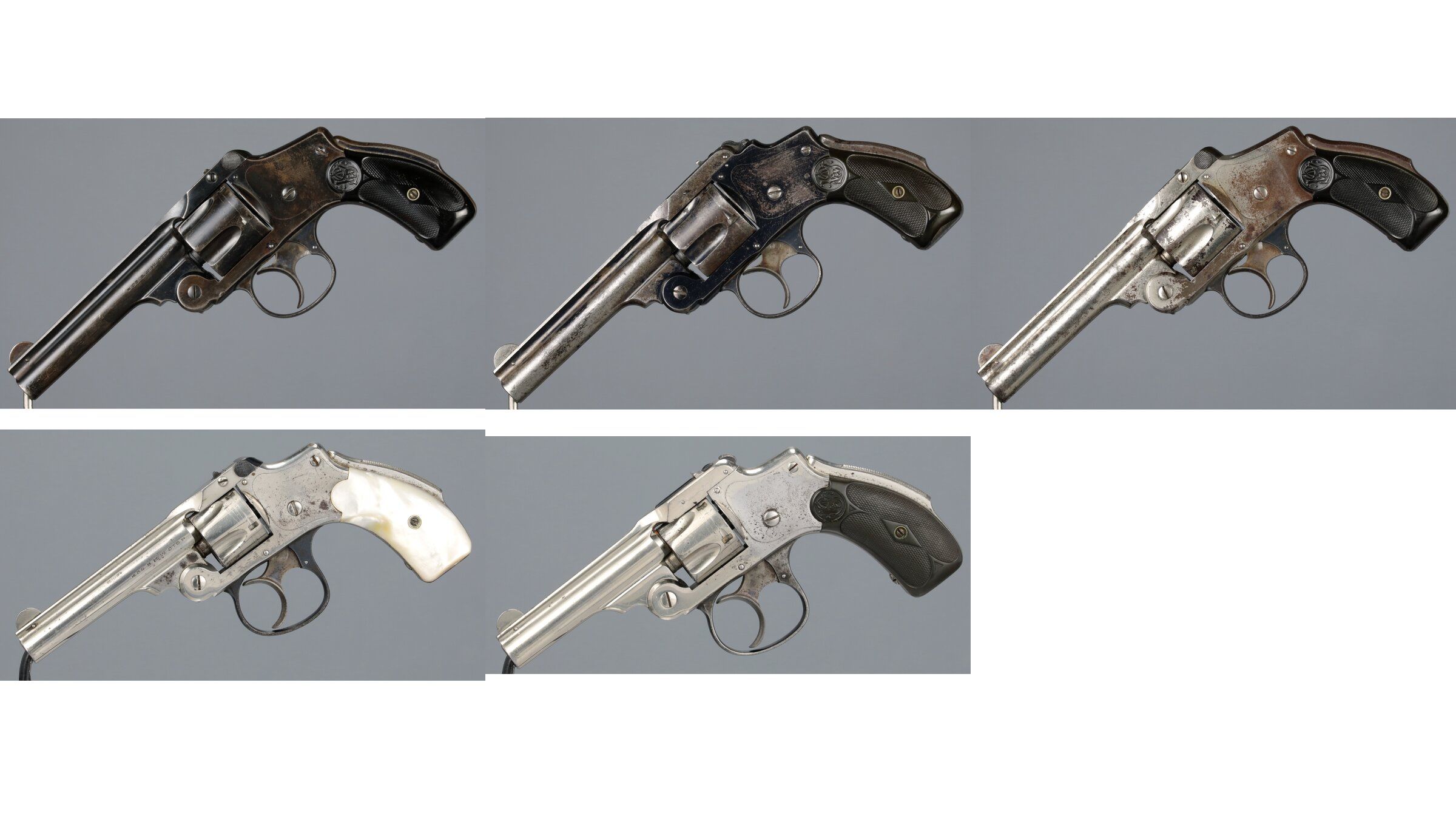 Five Smith & Wesson Safety Hammerless Double Action Revolvers | Rock ...