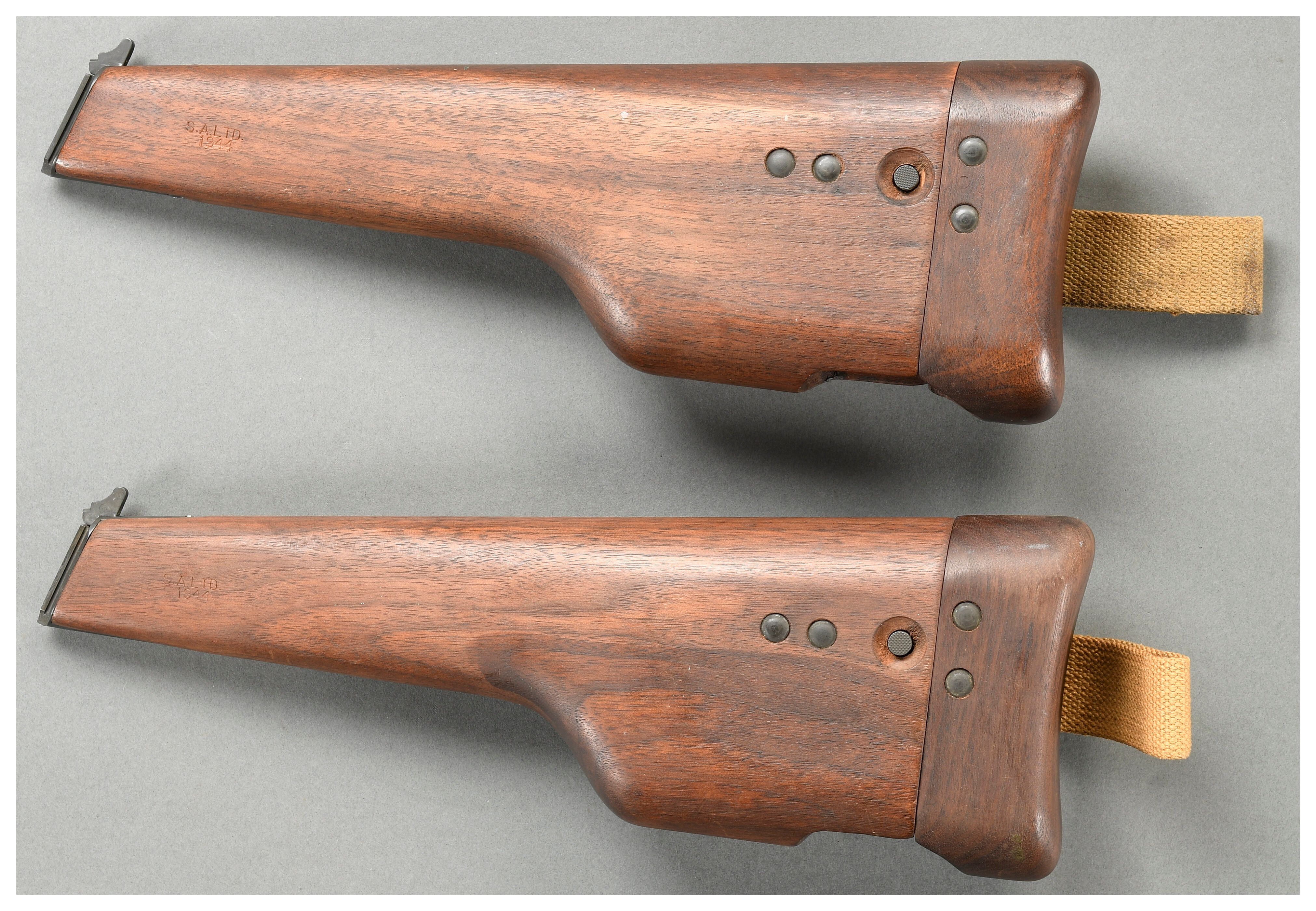 Two Browning High-Power Wooden Stock Holsters | Rock Island Auction