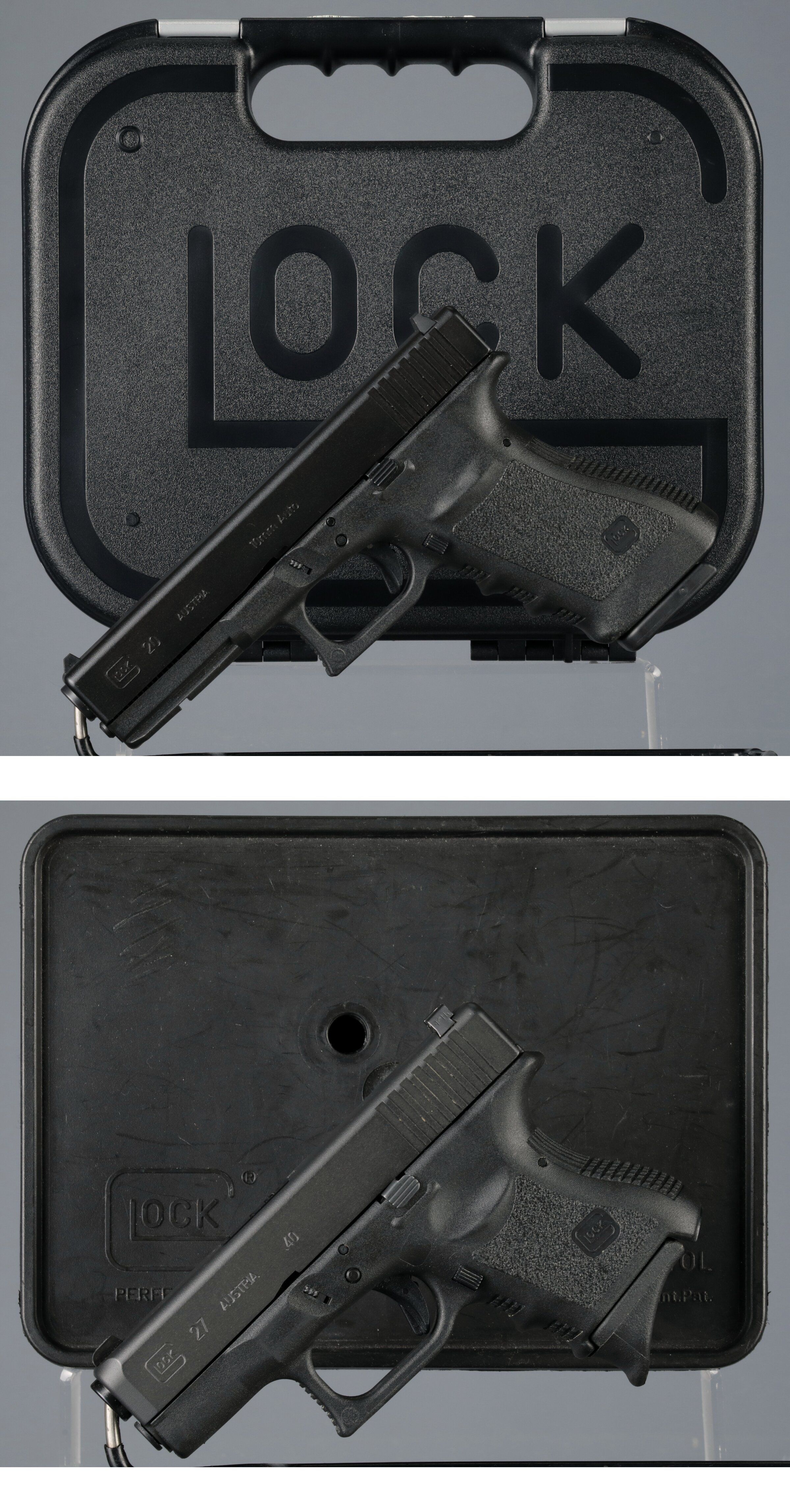 Two Third Generation Glock Semi-Automatic Pistols with Cases | Rock ...