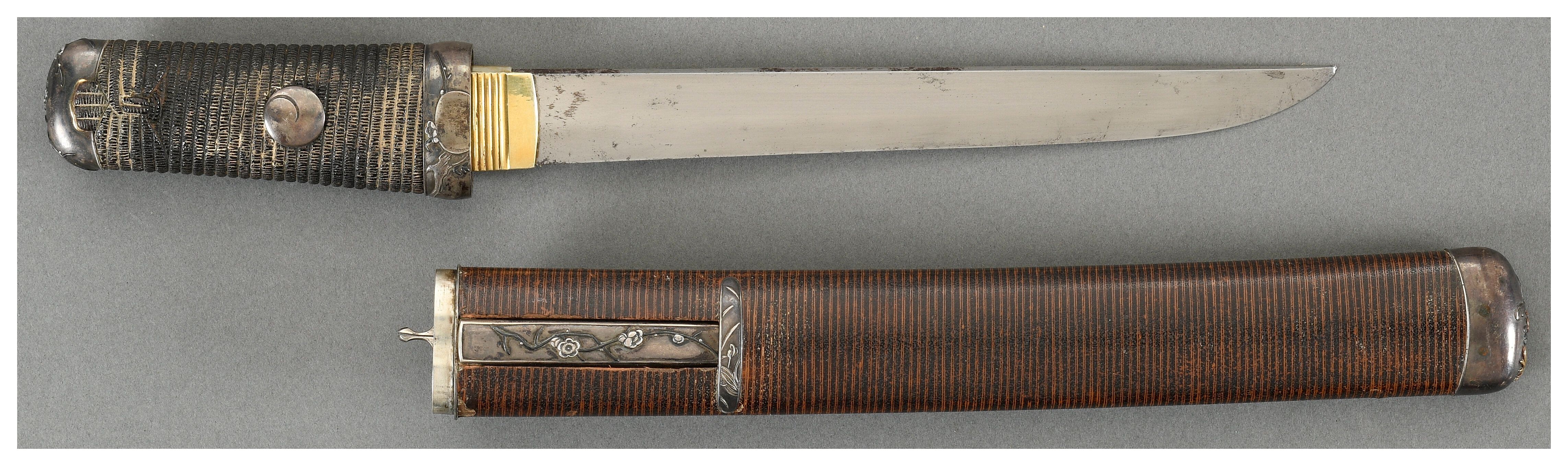 Japanese Tanto Dagger with Sheath | Rock Island Auction