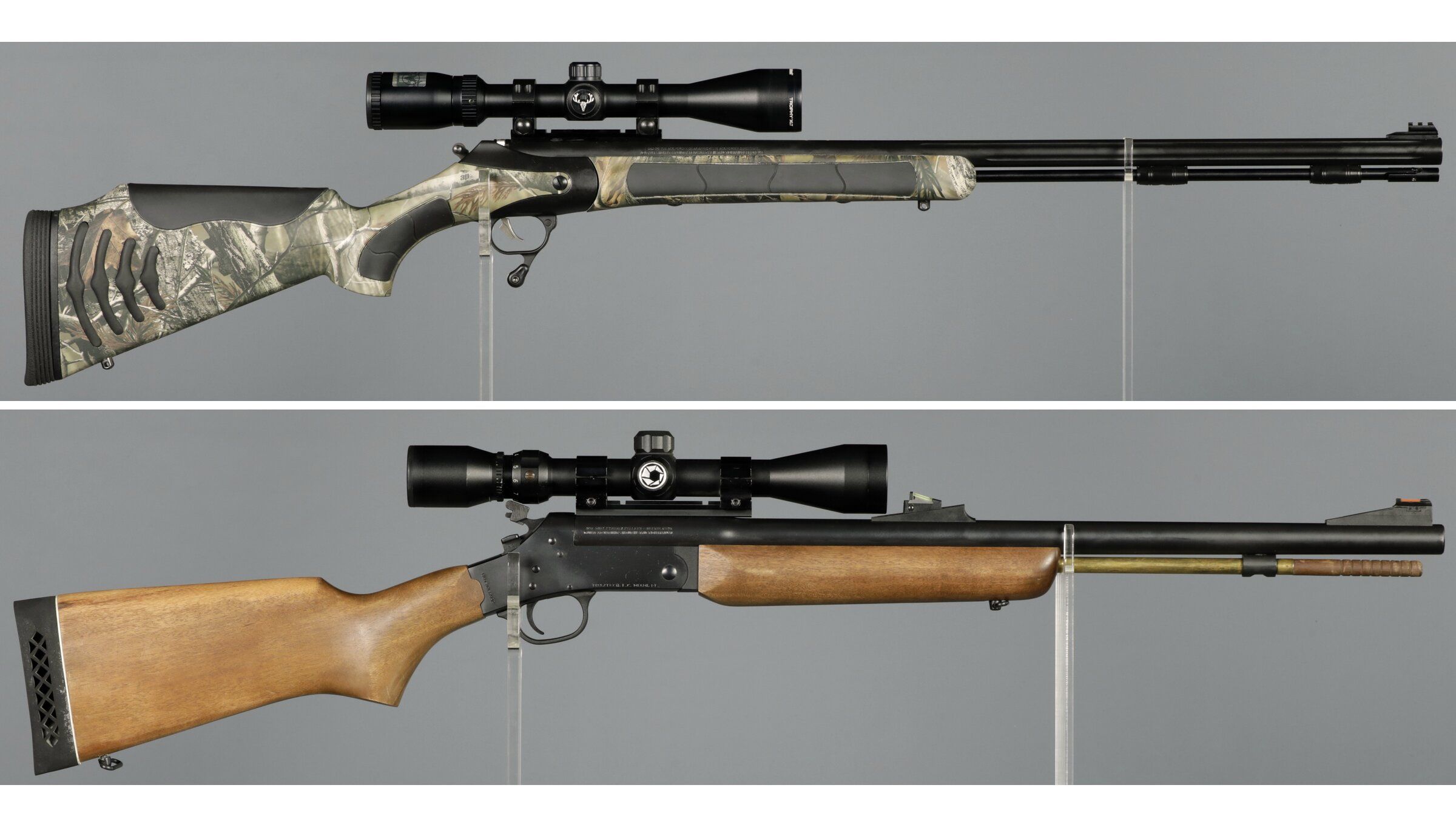 Two Inline Muzzle Loading Rifles with Scopes | Rock Island Auction