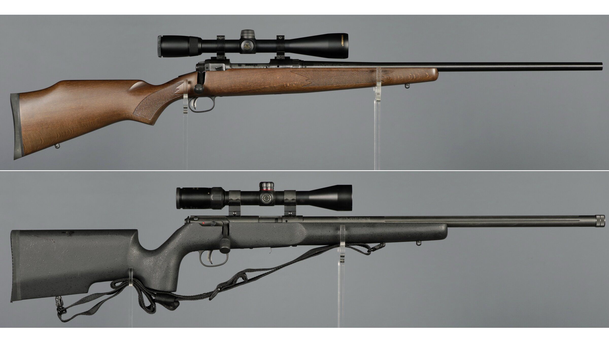 Two Savage Bolt Action Rifles with Scopes | Rock Island Auction