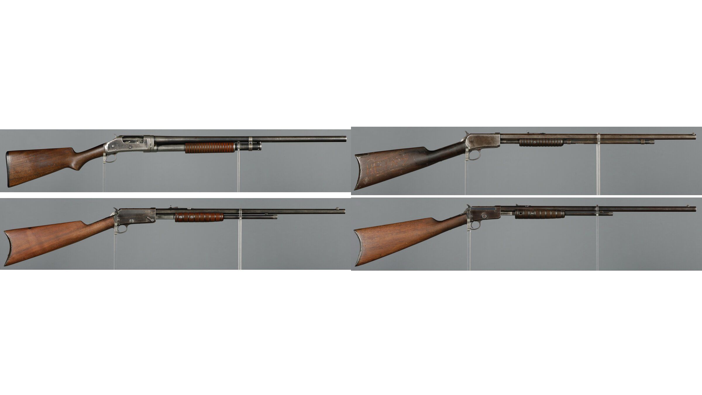 Four American Slide Action Long Guns | Rock Island Auction