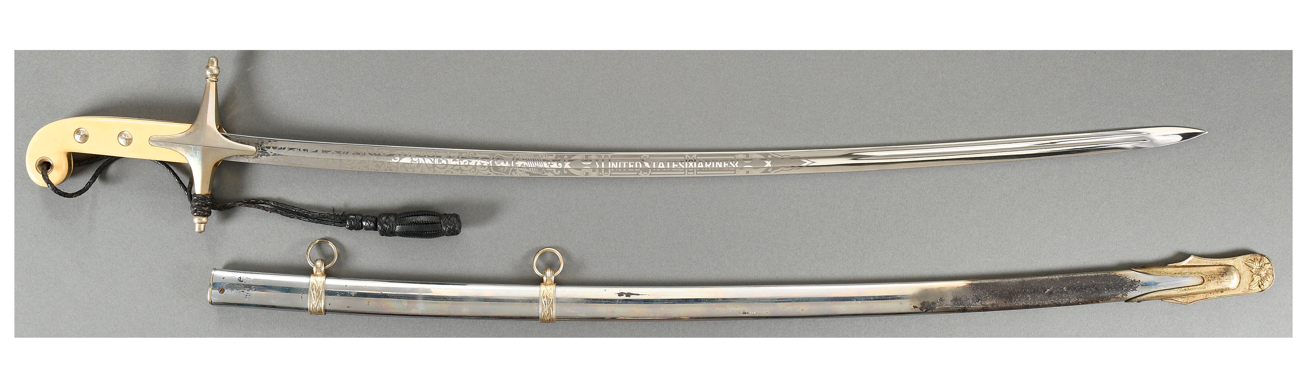 U.S. Marine Corps Mameluke Sword with Scabbard | Rock Island Auction
