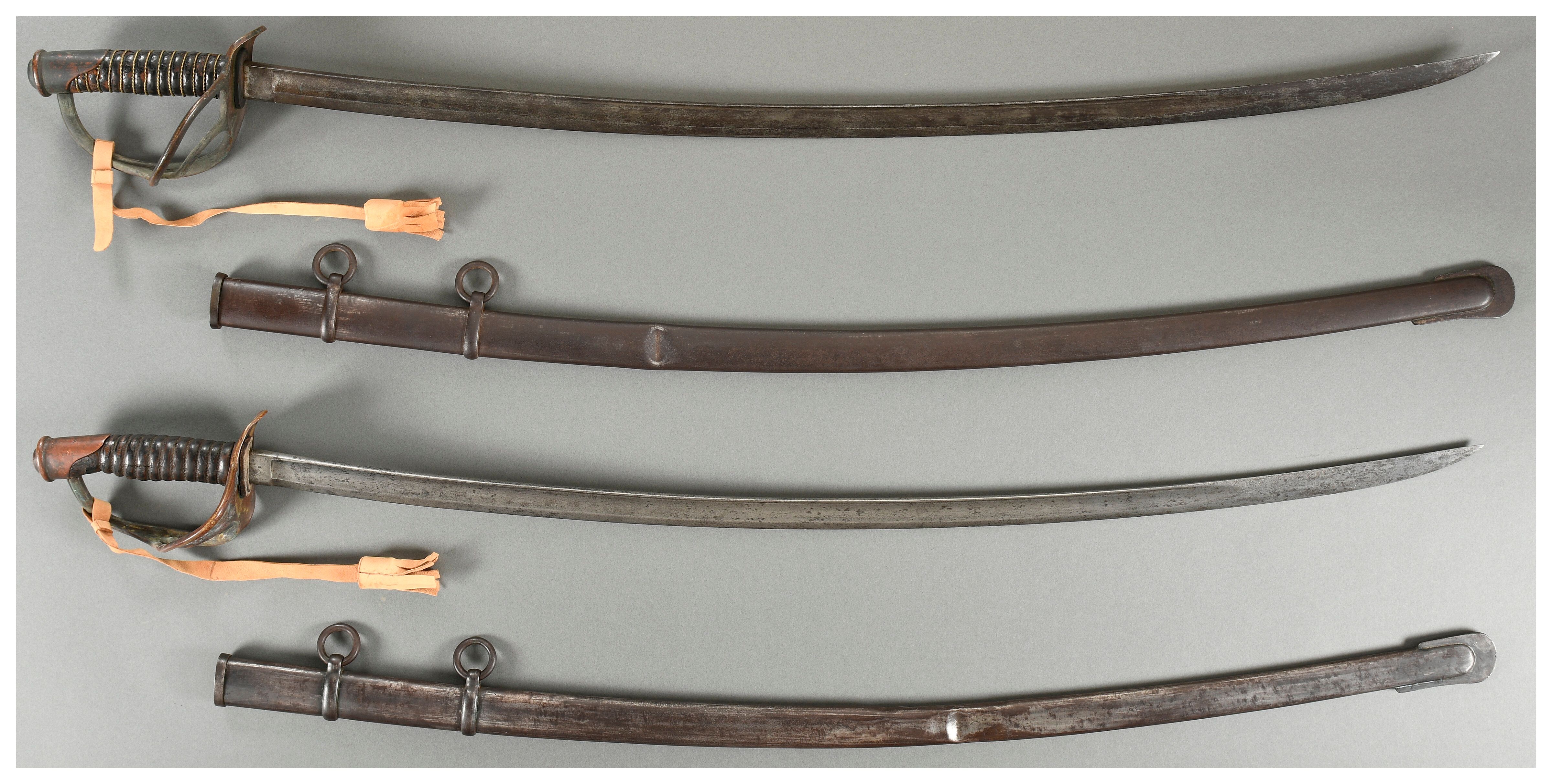Two U.S Army 1860 Light Cavalry Sabres with Scabbards | Rock Island Auction