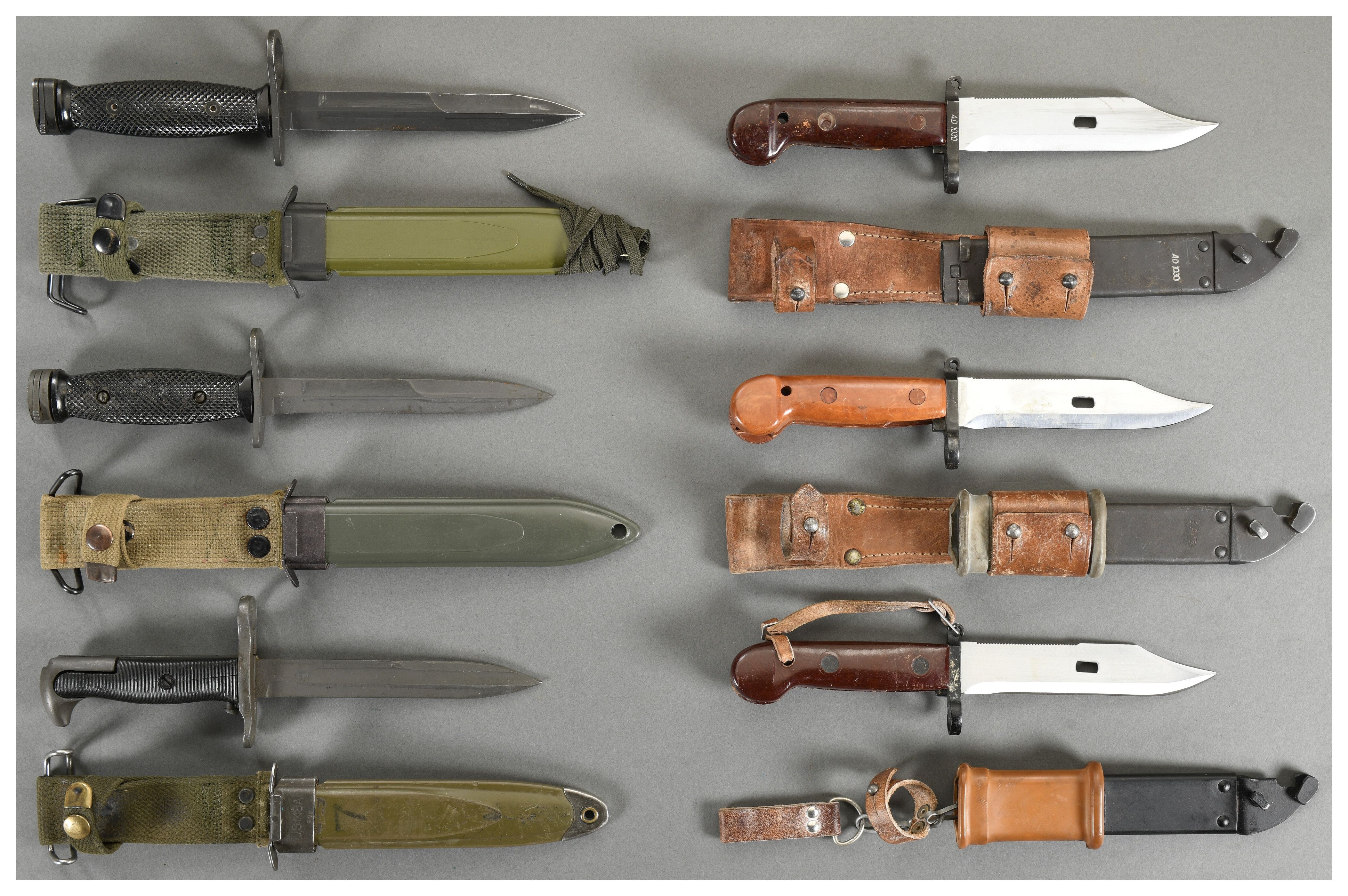 Six Bayonets with Sheaths | Rock Island Auction