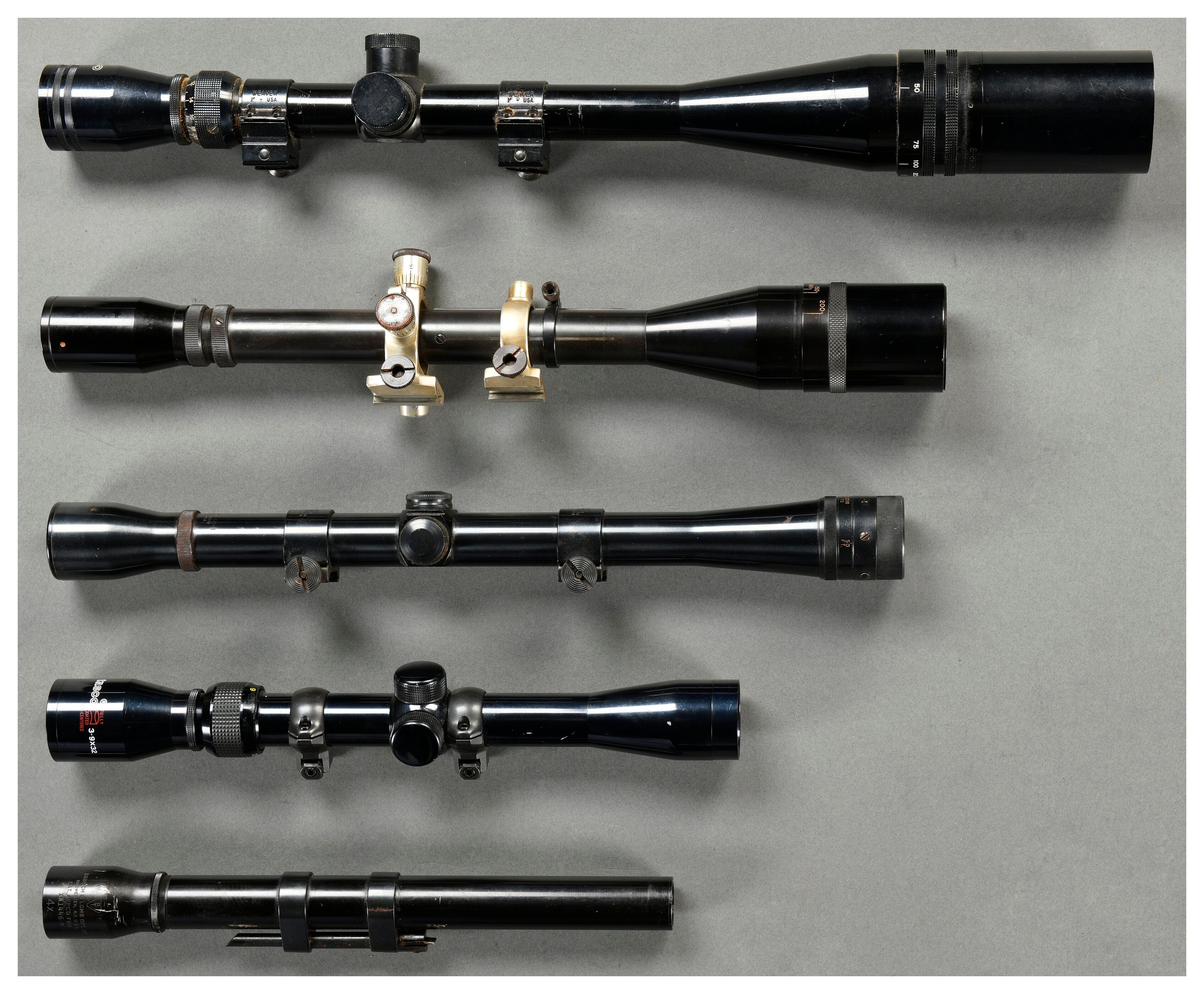 Group of Five Rifle Scopes | Rock Island Auction