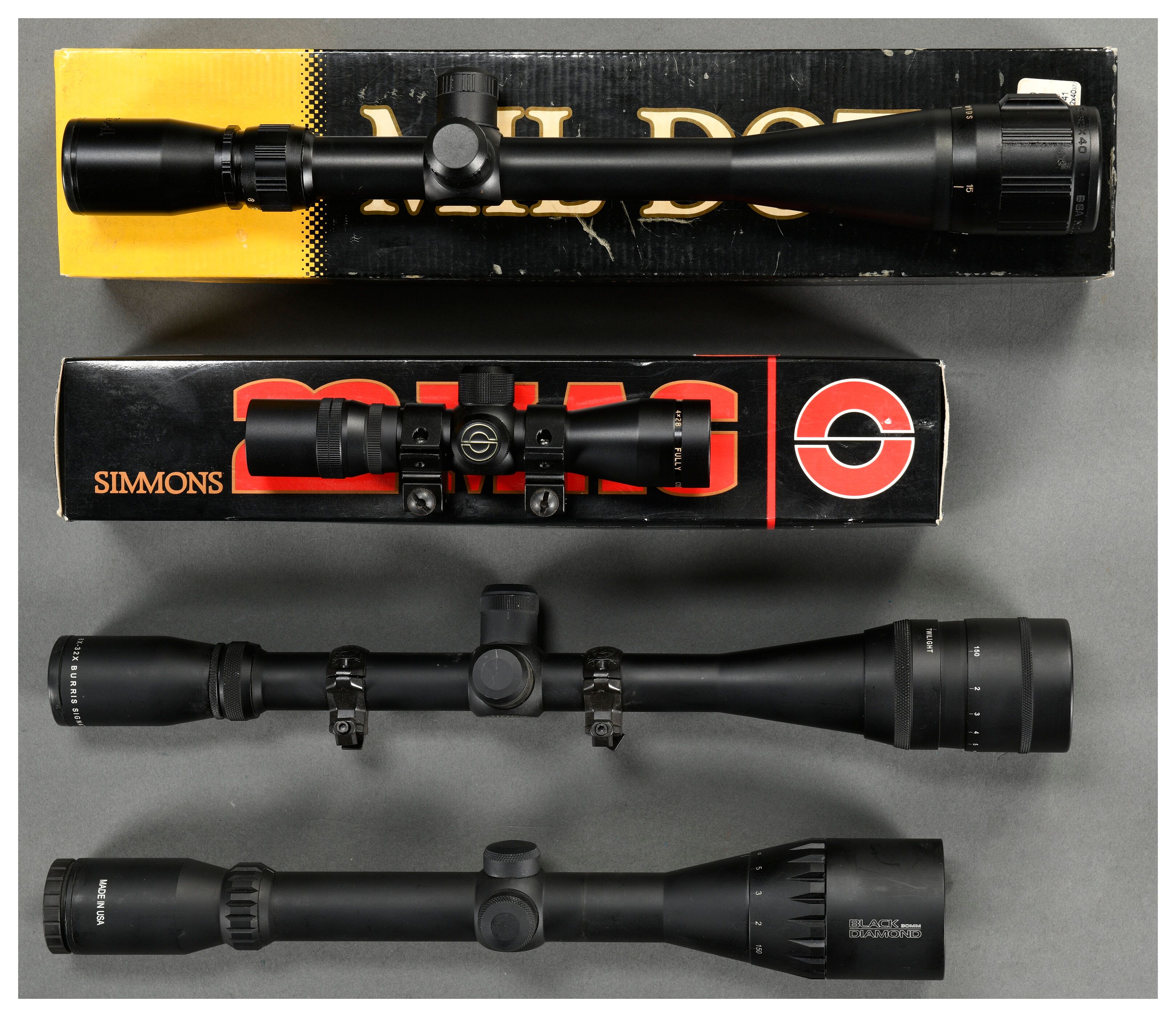 Group of Four Rifle Scopes | Rock Island Auction