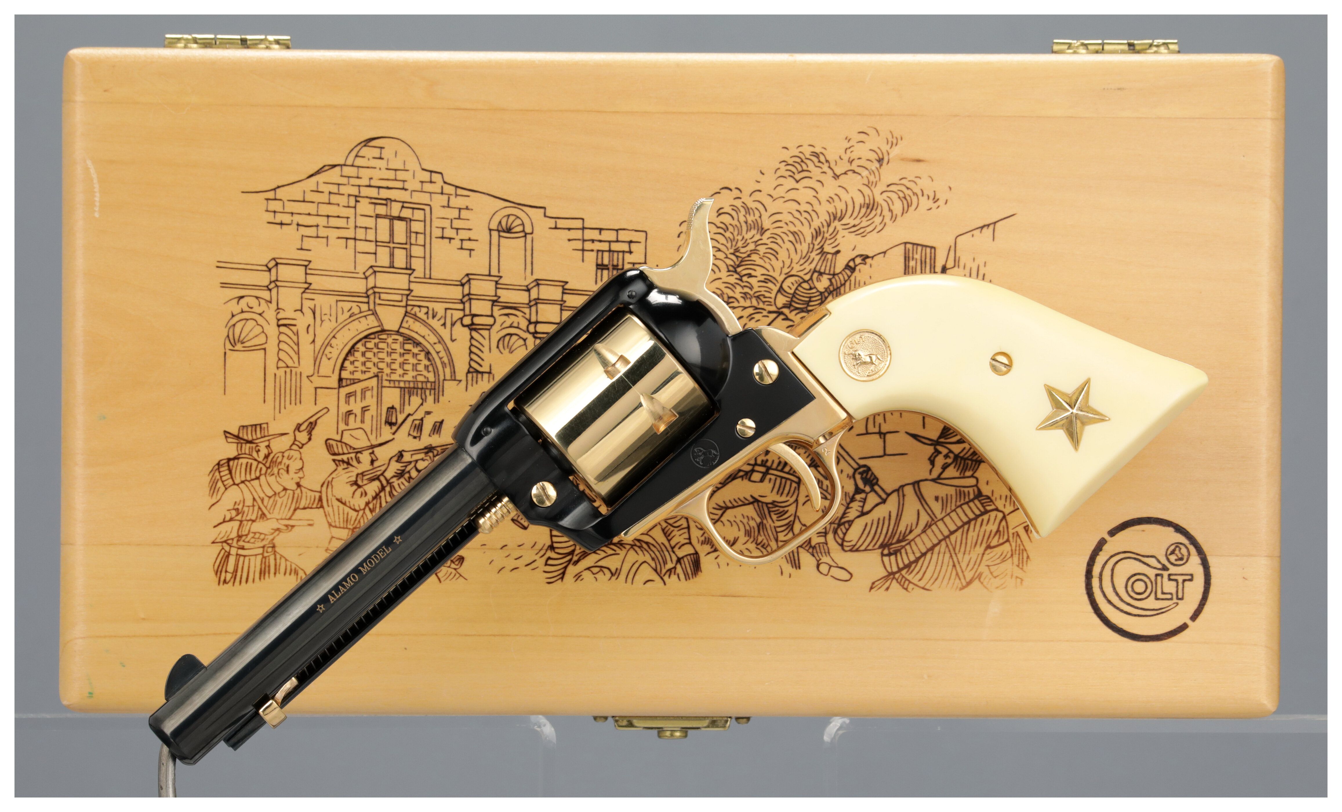 Colt Frontier Scout Alamo Commemorative Revolver with Case | Rock ...