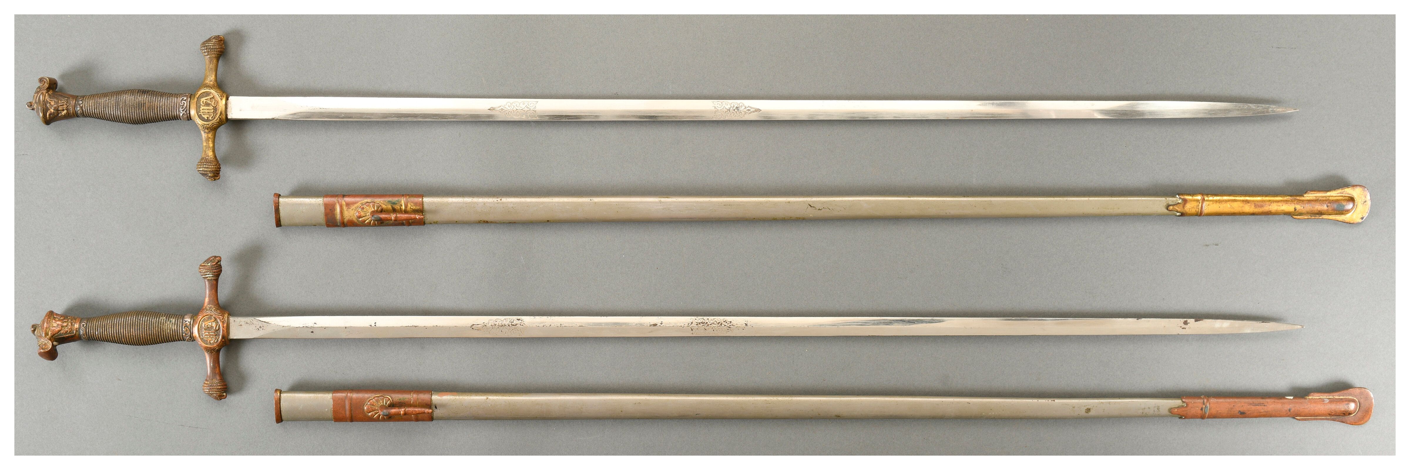 Two Military Academy Cadet Swords with Scabbards | Rock Island Auction