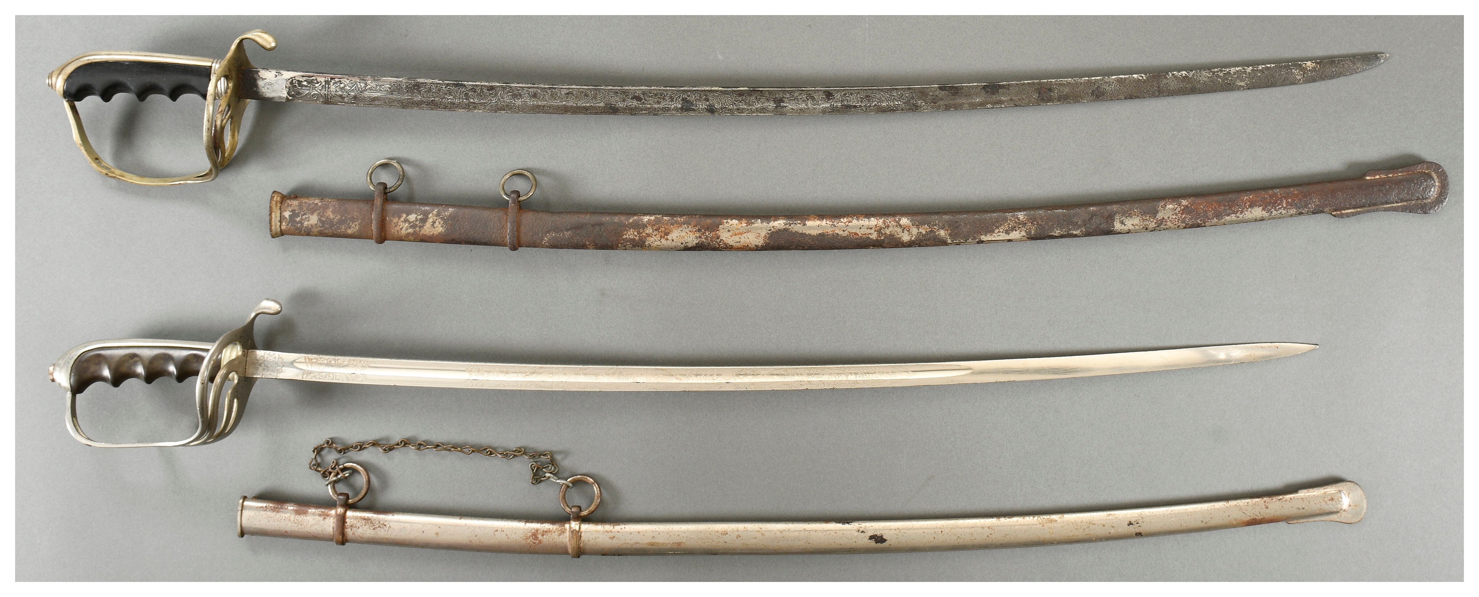 Two US Style M1902 Officers Swords with Scabbards | Rock Island Auction