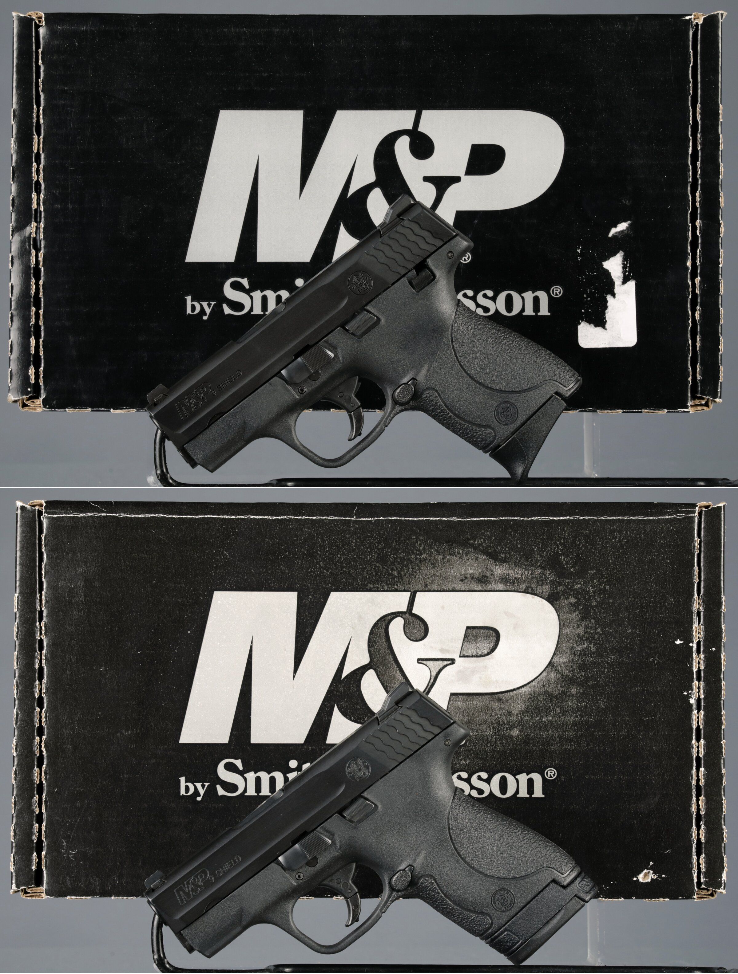 Two Smith & Wesson M&P9 Shield Semi-Automatic Pistols with Boxes | Rock ...